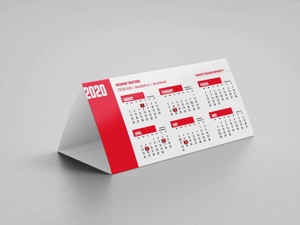 Custom & Event Calendars – SFU Document Solutions
